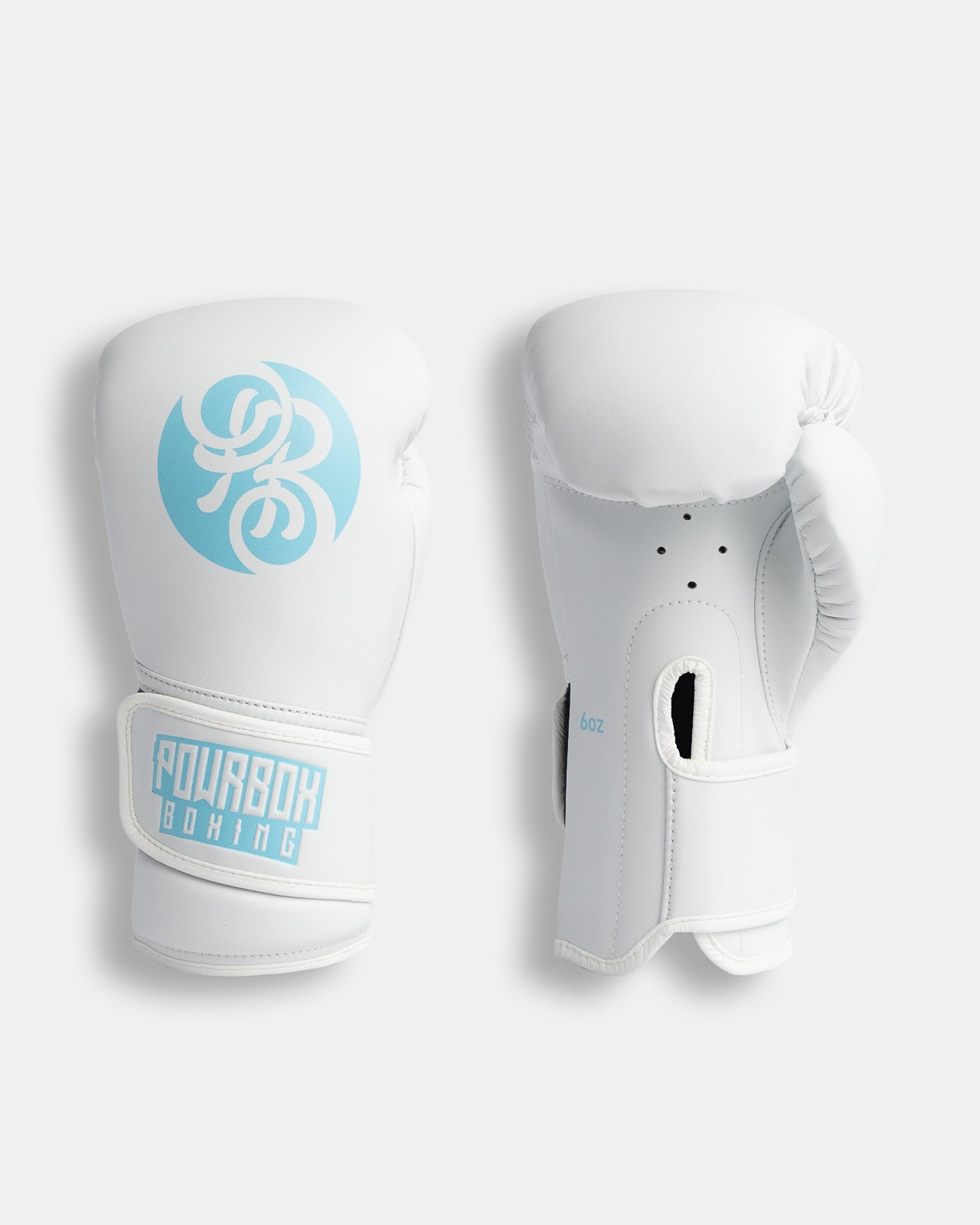 Powrbox Cub Kids Gloves - Iceman (Matte White/ Ice Blue)